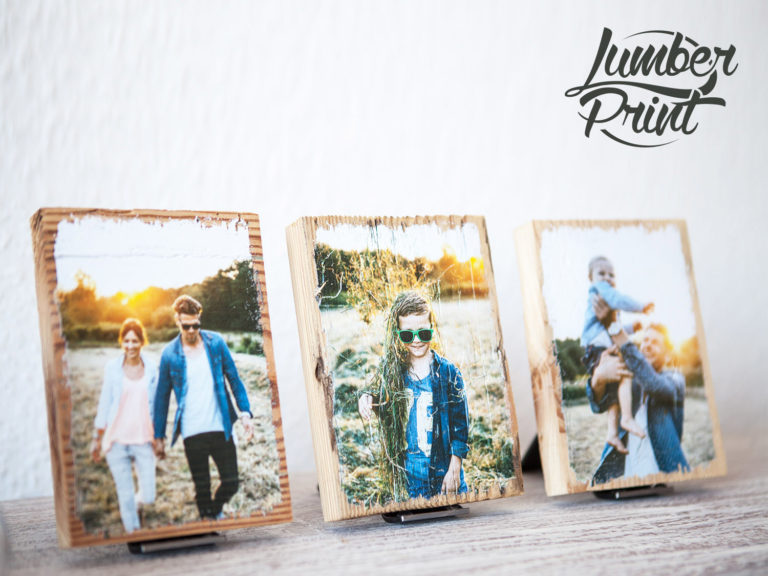 Standfuß für LumberPrint Holzdruck - Foto auf Holz